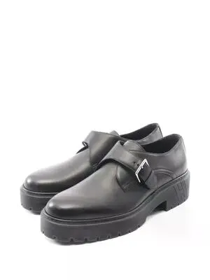 Hermès Monk Strap Derby Shoes - Black