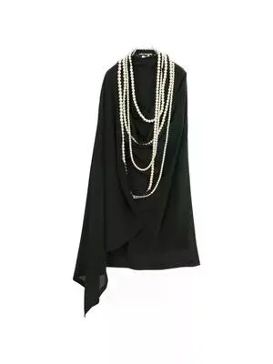 JUNYA WATANABE COMME DES GARCONS Asymmetric Faux-pearl Dress - Black