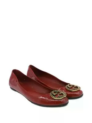 Gucci Studded Gg Ballet Flats