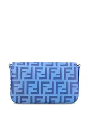 Fendi Ff Diamonds Embossed Chain Wallet - Blue