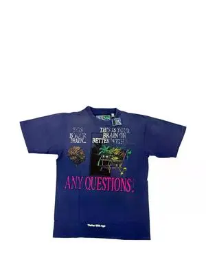 BETTER WITH AGE Mush Graphic-print T-shirt - Blue