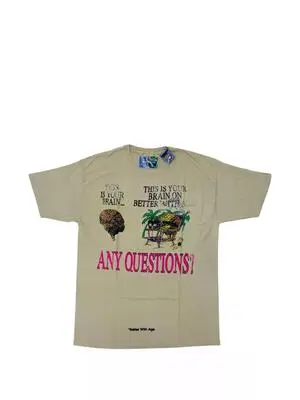 BETTER WITH AGE Mush Graphic-print T-shirt - Neutrals