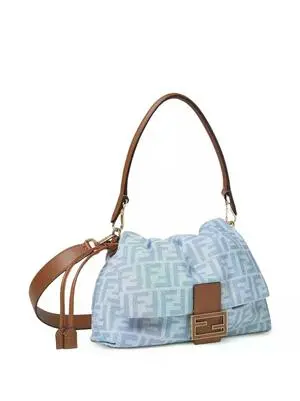 Fendi Baguette® Soft Medium Light Ff Denim Bag