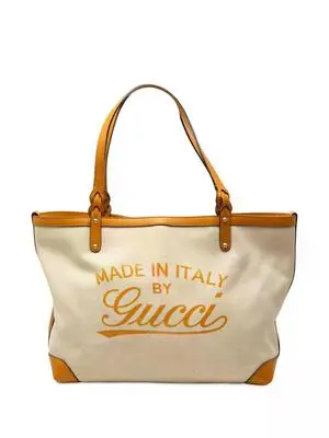 Gucci Canvas Craft Tote Bag