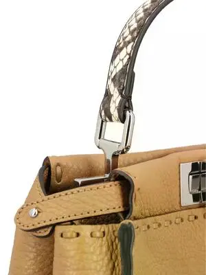 Fendi Mini Peekaboo Whipstitch-trim Tote Bag