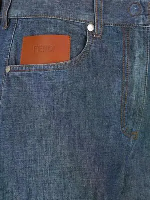 Fendi Logo-patch Wide-leg Trousers