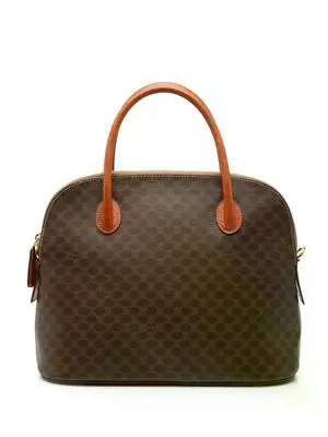 Celine Macadam Coated Canvas Dome Handbag - Brown