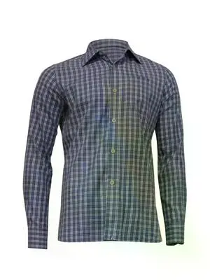 TOM FORD Plaid Button-down Shirt - Blue
