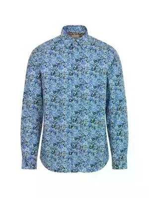 Paul Smith Floral-print Long-sleeve Shirt - Blue