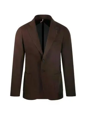 SANTANIELLO Chain-detail Single-breasted Blazer - Brown