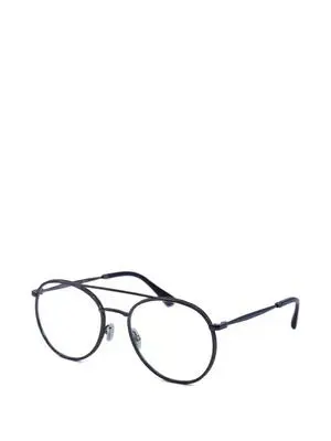 JIMMY CHOO Round Frame Double-bridge Glasses