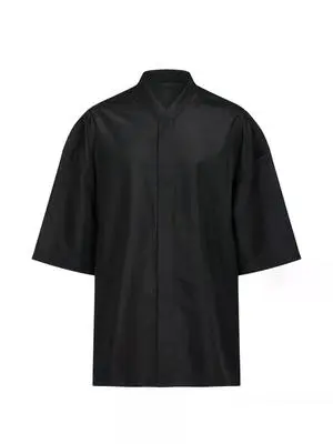 Rick Owens Ss Jumbo Faun Webbing-strap Short-sleeve Shirt - Black