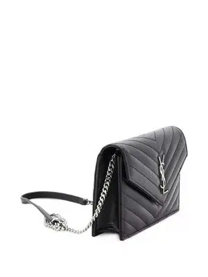 Saint Laurent Monogram Wallet On Chain Bag - Black