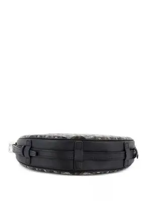 Goyard Hirondelle Shoulder Bag In Coated Canvas And Leather - Black