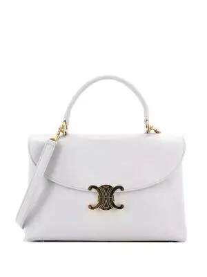 Celine Nino Top Handle Bag Leather Medium Satchel - Grey