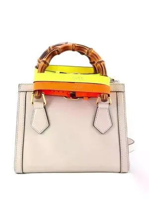 Gucci Diana Mini Bamboo Handle Tote Crossbody Bag - Neutrals