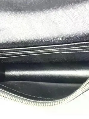 Saint Laurent Classic Monogram Wallet On Chain - Black