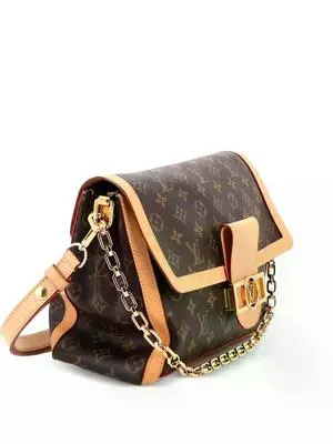 LOUIS VUITTON Dauphine Soft Monogram Canvas Gm Shoulder Bag - Brown