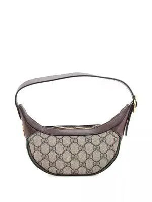 Gucci Ophidia Mini Hobo Bag In Gg Coated Canvas - Brown