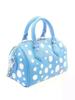LOUIS VUITTON Yayoi Kusama Monogram Empreinte Speedy Bandouliere 20 Satchel - Blue
