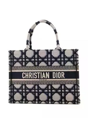 Dior Book Macrocannage Canvas Medium Tote Bag