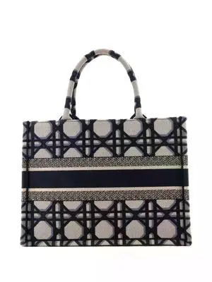 Dior Book Macrocannage Canvas Medium Tote Bag