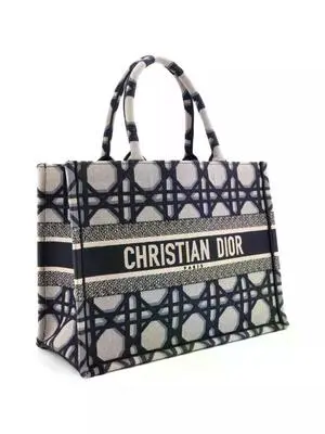 Dior Book Macrocannage Canvas Medium Tote Bag