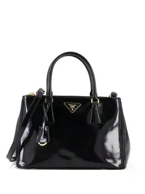 Prada Spazzolato Leather Double Zip Satchel