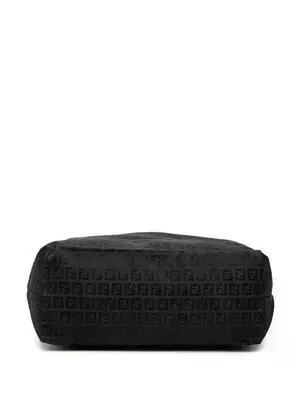 Fendi Zucchino Canvas Roll Tote Bag - Black
