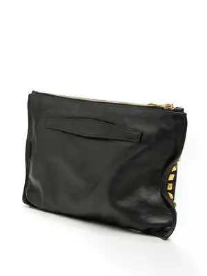 Miu Miu Studded Leather Zip Clutch Bag