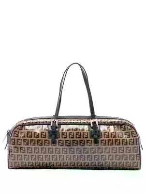 Fendi Zucchino Crystal Handbag - Brown