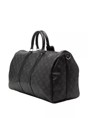 LOUIS VUITTON Monogram Eclipse Keepall Bandouliere 45 Travel Bag