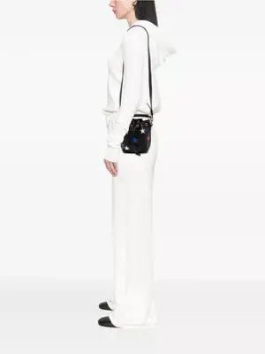 Saint Laurent Small Calfskin Star Patchwork Emmanuelle Bucket Bag Satchel