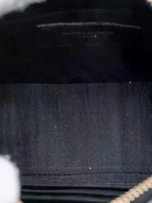 Saint Laurent Croc Embossed Patent Leather Belt Bag