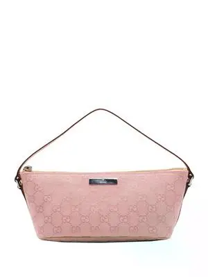 Gucci Gg Canvas Boat Shoulder Bag - Pink