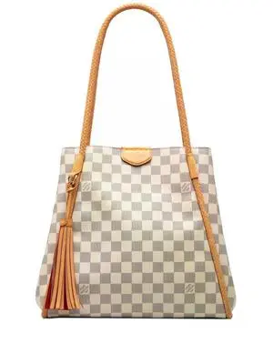 LOUIS VUITTON Damier Azur Propiano Tote Bag - White