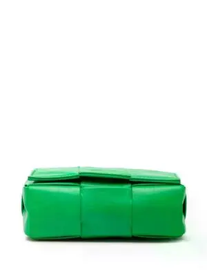 Bottega Veneta Candy Nappa Intrecciato Cassette Crossbody Bag - Green