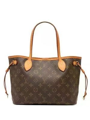 LOUIS VUITTON Monogram Neverfull Pm Tote Bag - Brown