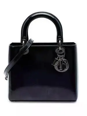 Dior Patent Leather Lady Satchel - Black