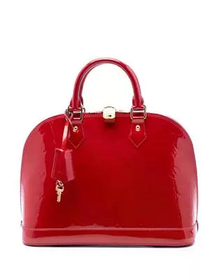 LOUIS VUITTON Monogram Vernis Alma Pm Handbag - Red