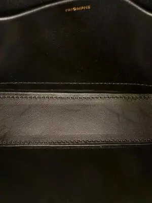 Celine Shiny Calfskin Triomphe Claude Shoulder Bag