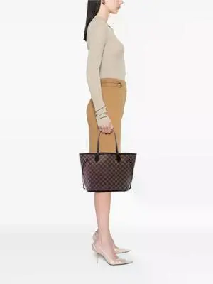 LOUIS VUITTON Damier Ebene Neverfull Mm Tote Bag