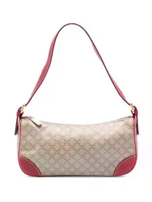 Celine Macadam Coated Canvas Shoulder Bag - Red