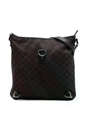Gucci Gg Nylon Abbey D-ring Crossbody Bag - Brown