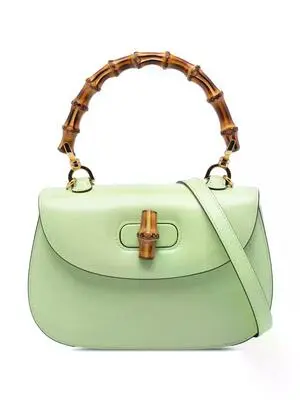 Gucci 1947 Bamboo Top Handle Satchel - Green