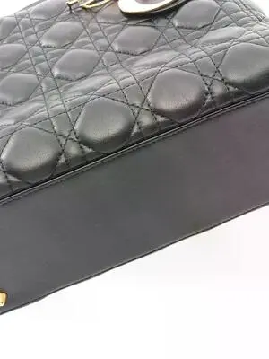 Dior Lambskin Cannage Lady Satchel - Black
