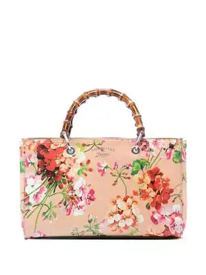 Gucci Blooms Bamboo Shopper Satchel - Pink