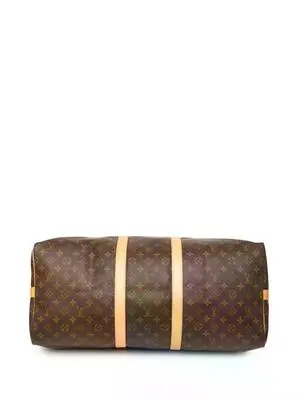 LOUIS VUITTON Monogram Keepall Bandouliere 50 Travel Bag - Brown