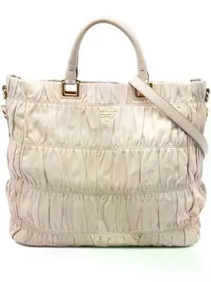 Prada Nappa Gaufre Satchel - Brown
