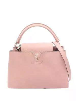 LOUIS VUITTON Taurillon Capucines Mm Satchel - Pink